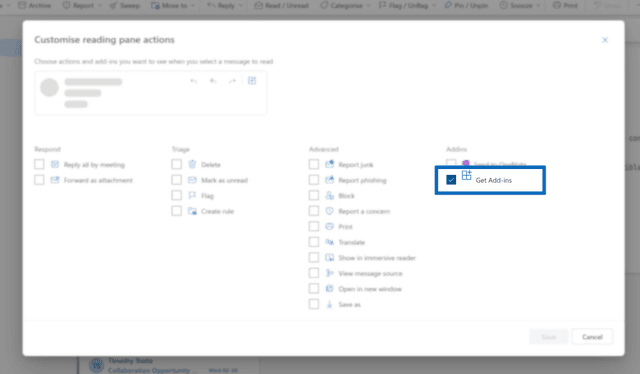 Outlook: Where is the get add-ins button?