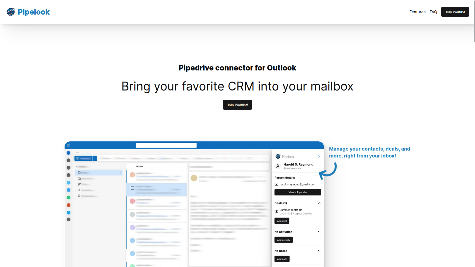 Pipelook | Where your favorite CRM meets your inbox